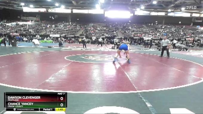 126 lbs Champ. Round 3 - Dawson Clevenger, Fruitland vs Chance Yancey ...