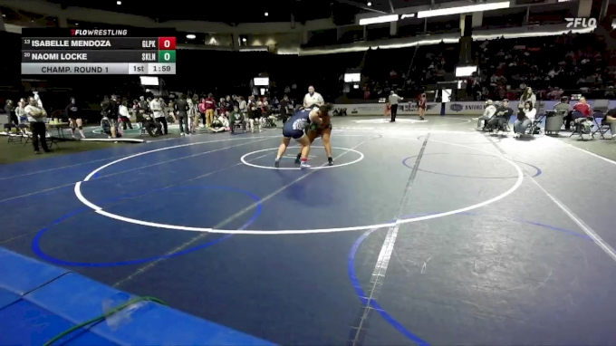 Girls 235 lbs Champ. Round 1 - Isabelle Mendoza, Glacier Peak (Girls ...
