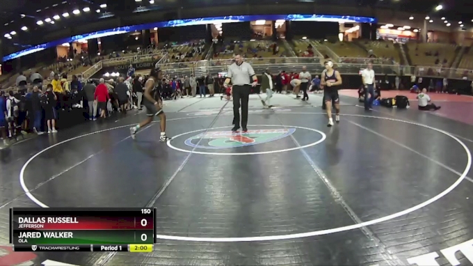 150 lbs Quarterfinal - Jared Walker, Ola vs Dallas Russell, Jefferson