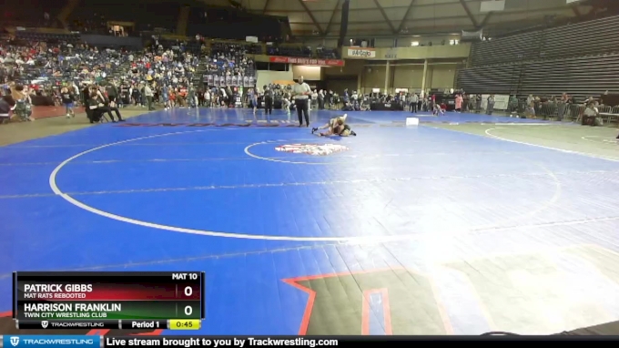 77 lbs Champ. Round 2 - Patrick Gibbs, Mat Rats Rebooted vs Harrison ...