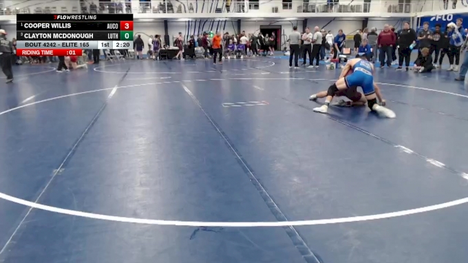 Elite 165 lbs 1st Place Match - Cooper Willis, Augsburg College vs ...