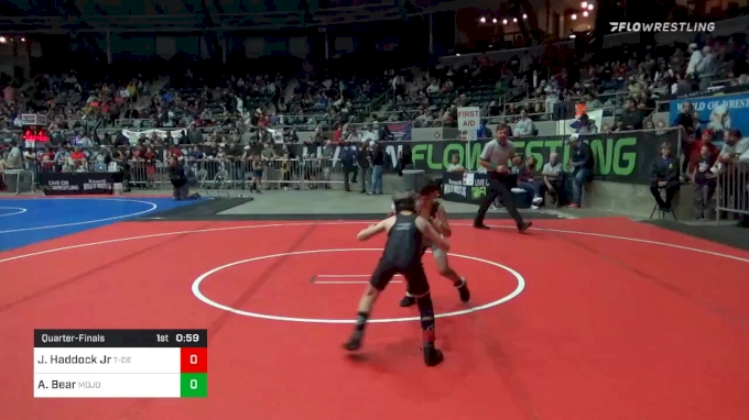 52 lbs Quarterfinal - Jared Haddock Jr, Team Delaware vs Ayo Bear, Mojo ...