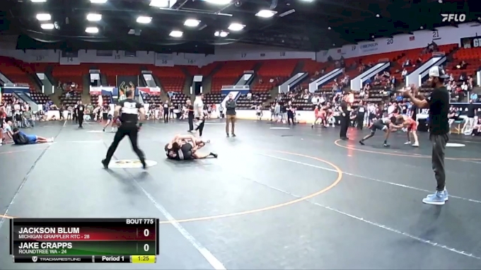 125 lbs Semifinal - Jackson Blum, Michigan Grappler RTC vs Jake Crapps ...