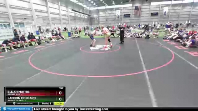 195 lbs Placement Matches (8 Team) - Elijah Mathis, Kansas Blue vs ...