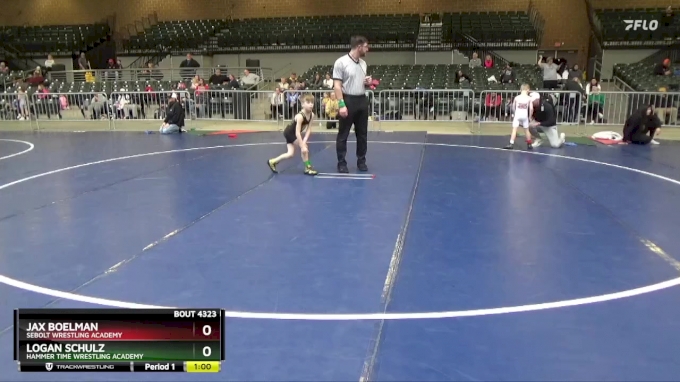 56 lbs Cons. Semi - Jax Boelman, Sebolt Wrestling Academy vs Logan ...