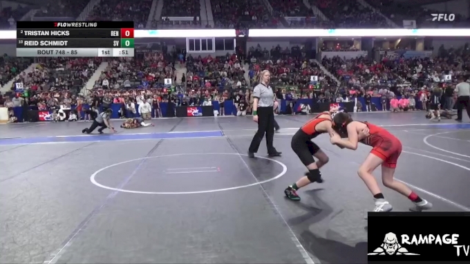 85 lbs Quarterfinal - Reid Schmidt, Smoky Valley vs Tristan Hicks ...