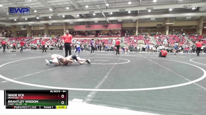 64 lbs Quarterfinal - Wade Eck, Brawlers vs Brantley Wisdom, Caney Valley