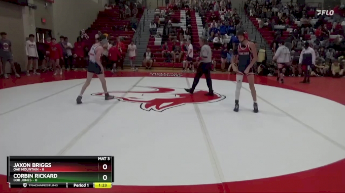 113 lbs Round 1 (16 Team) - Jaxon Briggs, Oak Mountain vs Corbin ...