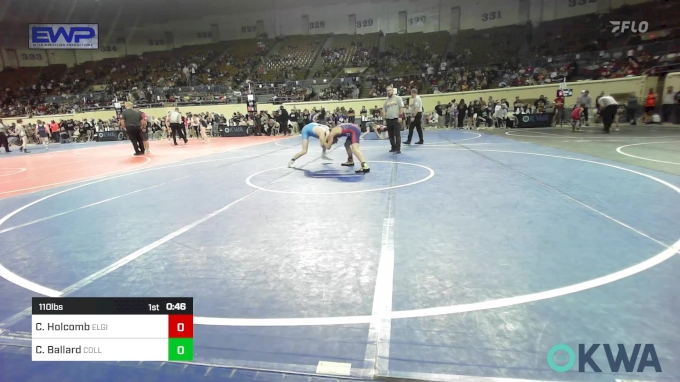 110 lbs Consi Of 4 - Cale Holcomb, Elgin Wrestling vs Cannon Ballard ...