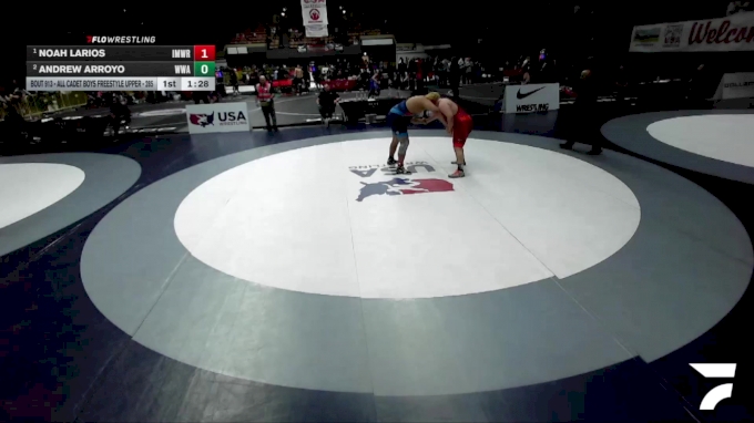 All Cadet Boys Freestyle Upper - 285 lbs 1st Place Match - Noah Larios ...
