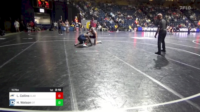 157 lbs Consi Of 16 #1 - Lavinsky Collins, Clarion vs Hayden Watson ...