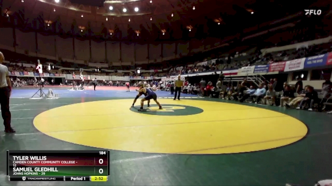 184 lbs Placement (16 Team) - Samuel Gledhill, Johns Hopkins vs Tyler ...