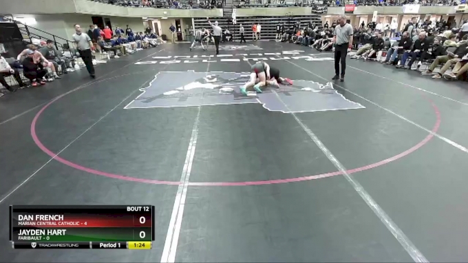 152 lbs Finals (8 Team) - Jayden Hart, Faribault vs Dan French, Marian ...