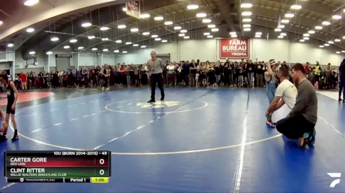 49 lbs Champ. Round 1 - Clint Ritter, Willie Walters Wrestling Club vs ...