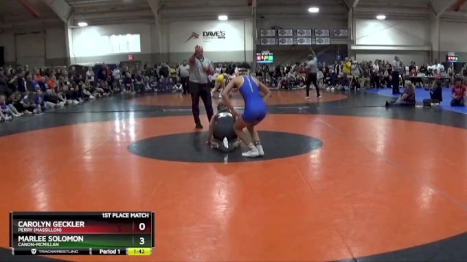 115 lbs 1st Place Match - Marlee Solomon, Canon-McMillan vs Carolyn ...