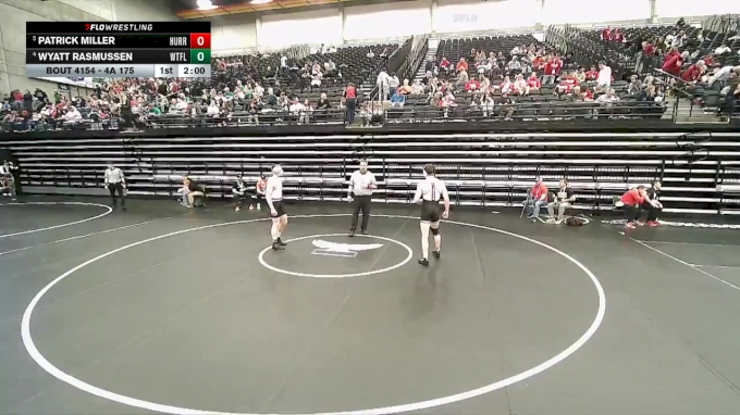 4A 175 lbs Quarterfinal - Patrick Miller, Hurricane vs Wyatt Rasmussen ...