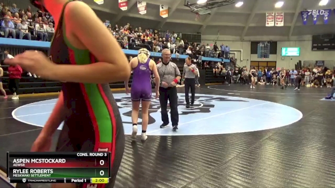140 lbs Cons. Round 3 - Aspen McStockard, AGWSR vs Rylee Roberts ...