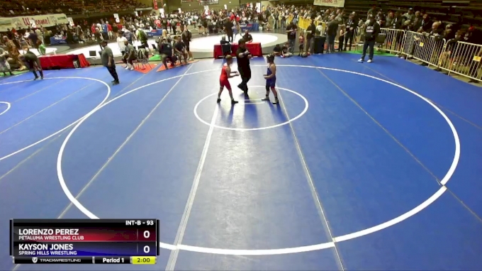 93 lbs Round 1 - Lorenzo Perez, Petaluma Wrestling Club vs Kayson Jones ...