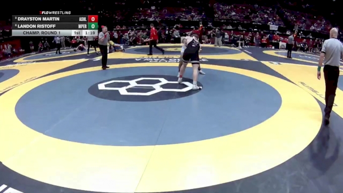 D1-215 lbs Champ. Round 1 - Drayston Martin, Ashland vs Landon Ristoff ...