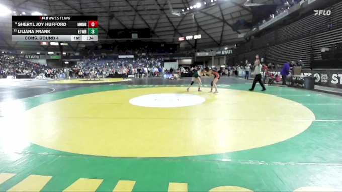 Girls 3A 125 lbs Cons. Round 4 - Sheryl Joy Hufford, Monroe (Girls) vs ...