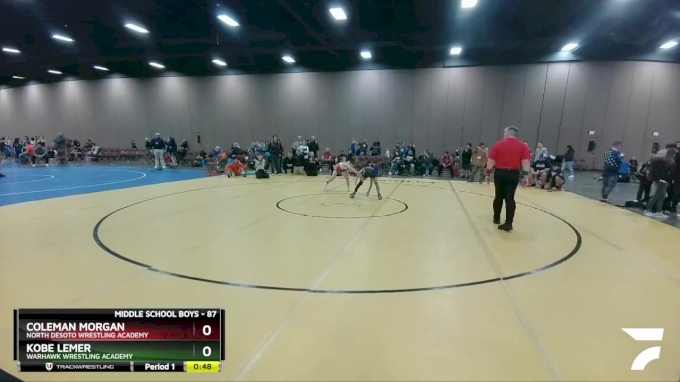 87 lbs 5th Place Match - Coleman Morgan, North DeSoto Wrestling Academy ...