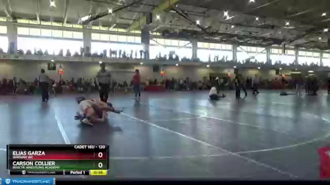 120 lbs Cons. Round 3 - Elias Garza, Warsaw WC vs Carson Collier ...