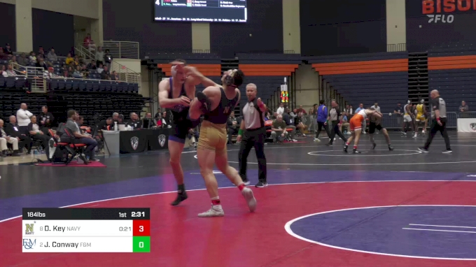 184 lbs Consolation - David Key, Navy vs James Conway, Franklin & Marshall