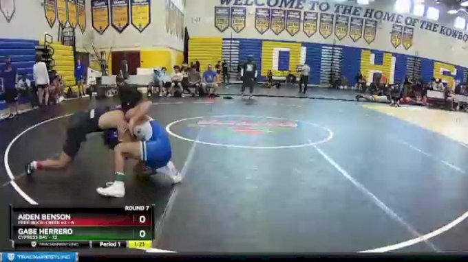 126 lbs Round 7 (8 Team) - Gabe Herrero, Cypress Bay vs Aiden Benson ...