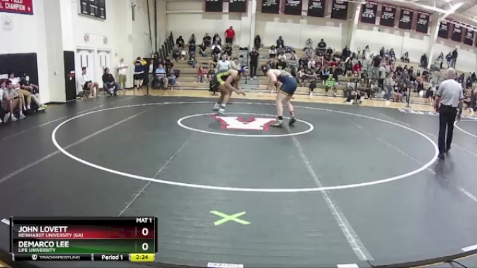 197 lbs Semifinal - Demarco Lee, Life University vs John Lovett ...