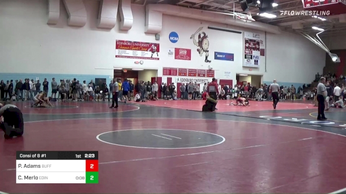 125 lbs Consi Of 8 #1 - Patrick Adams, Buffalo vs Chris Merlo, Edinboro