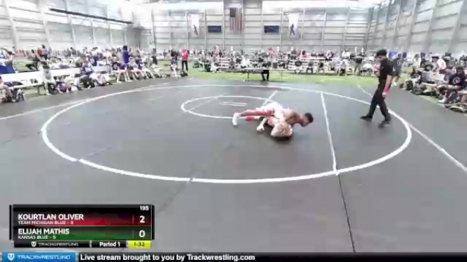 195 lbs 2nd Wrestleback (8 Team) - Kourtlan Oliver, Team Michigan Blue ...