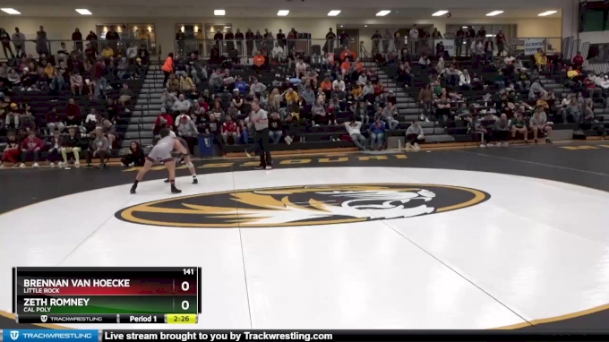 141 lbs Semifinal - Brennan Van Hoecke, Little Rock vs Zeth Romney, Cal ...