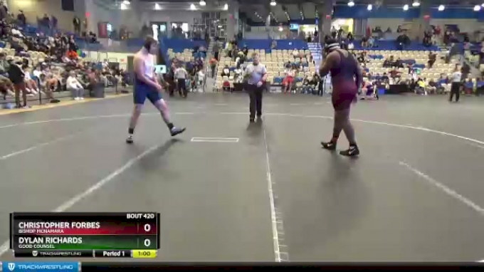 285 lbs 5th Place Match - Dylan Richards, Good Counsel vs Christopher Forbes, Bishop McNamara