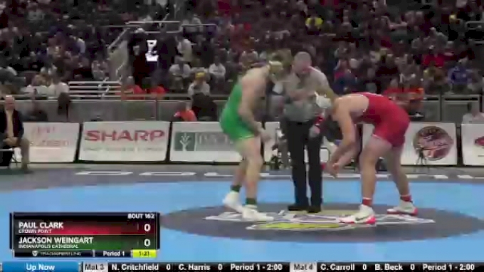 220 lbs Quarterfinal - Jackson Weingart, Indianapolis Cathedral vs Paul ...
