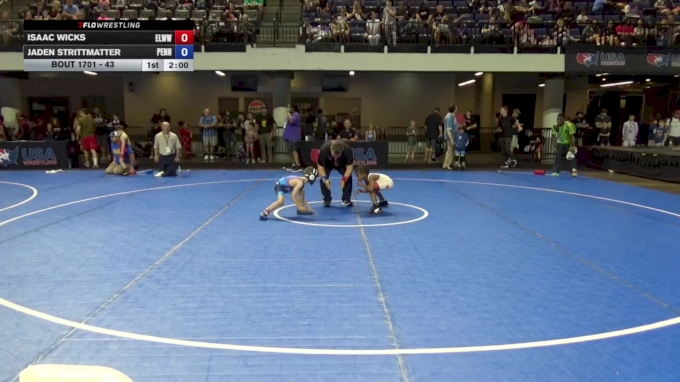 43 lbs Champ. Round 1 - Isaac Wicks, Englewood Live Wire Wrestling Club ...