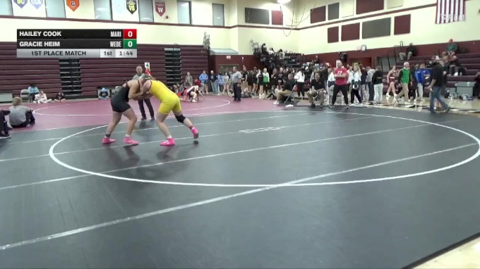 JV-24 lbs 1st Place Match - Gracie Heim, West Delaware vs Hailey Cook ...