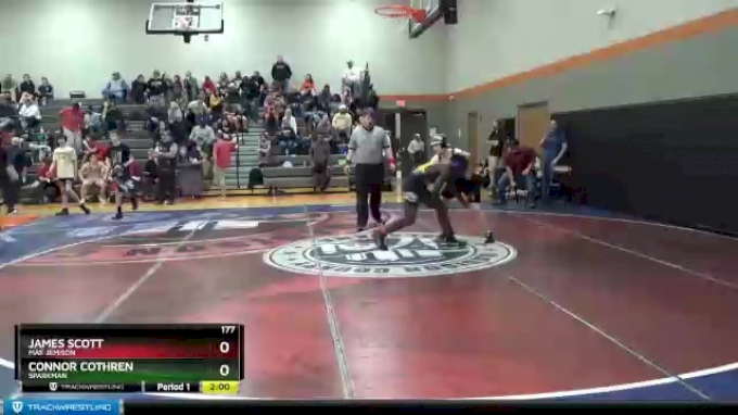 177 lbs 5th Place Match - James Scott, Mae Jemison vs Connor Cothren ...