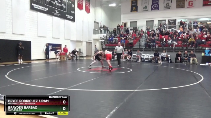 157 lbs Quarterfinal - Bryce Rodriguez-Uram, Washington & Jefferson vs ...