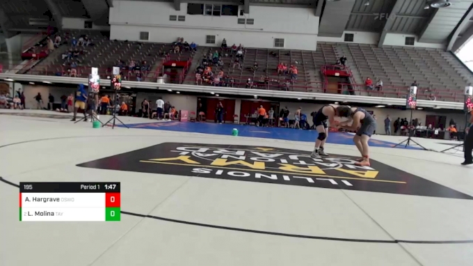 195 lbs Round 2 - Landen Molina, Taylorville vs Austin Hargrave, Oblong ...