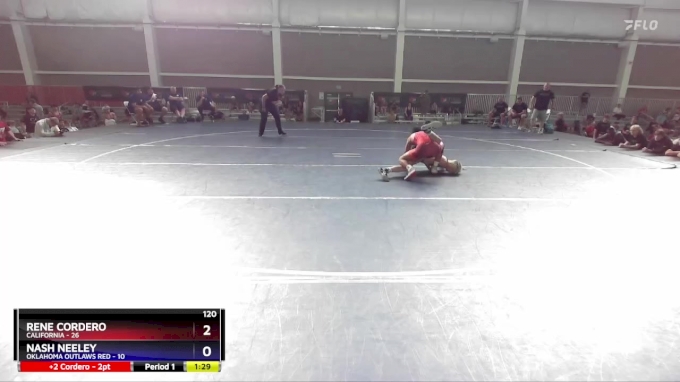 120 lbs Round 1 (8 Team) - Rene Cordero, California vs Nash Neeley ...