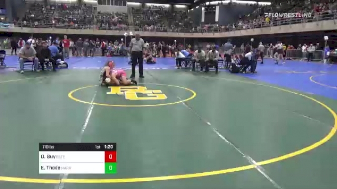 110 lbs Quarterfinal - Olivia Guy, Estell Manor vs Emily Thode, Harrington