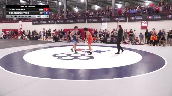 92 kg 1st Place Match - Cody Merrill, Cowboy RTC/ Titan Mercury ...