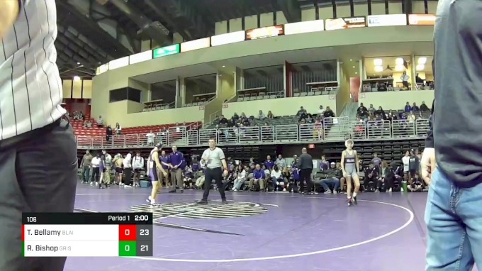 106 lbs Round 5 (8 Team) - Tannon Bellamy, Blair vs Riley Bishop, Grand ...