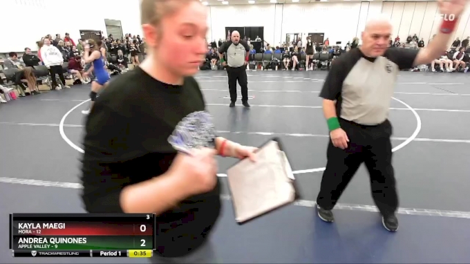 130 lbs Round 3 (4 Team) - Maya Kemerley, Apple Valley vs Nora Houglum ...