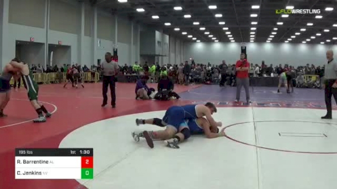 195 lbs Round Of 64 - Robert Barrentine, AL vs Cody Jenkins, NV