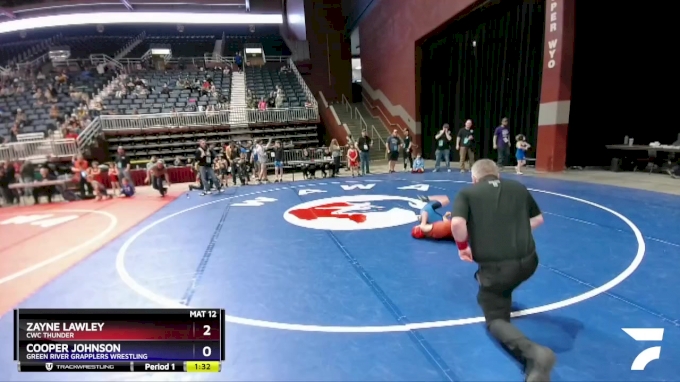 56 lbs Quarterfinal - Zayne Lawley, CWC Thunder vs Cooper Johnson ...