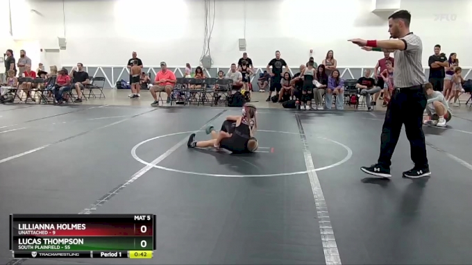 68 lbs Semifinal - Lucas Thompson, South Plainfield vs Lillianna Holmes ...