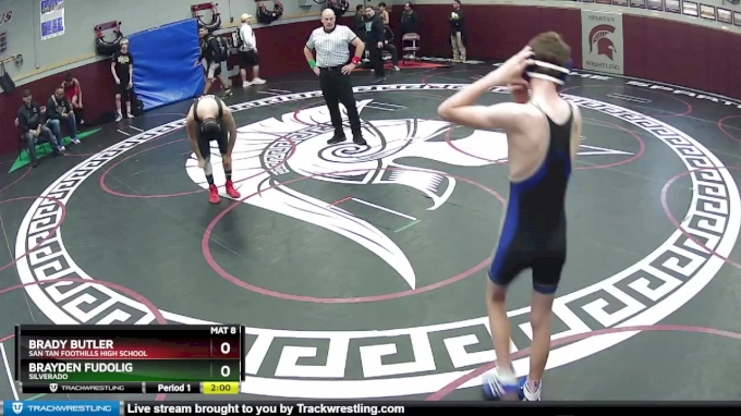 120 lbs Champ. Round 1 - Brayden Fudolig, Silverado vs Brady Butler ...