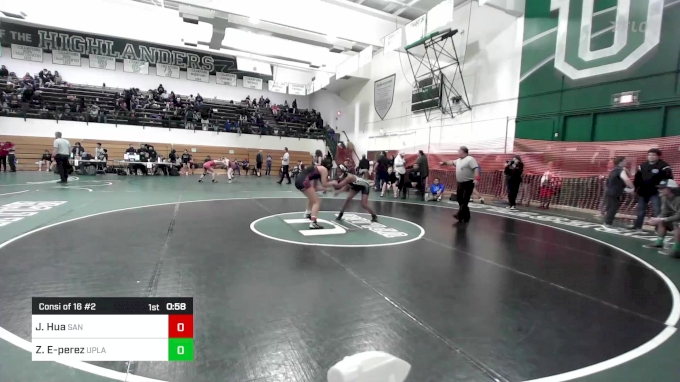 131 lbs Consi Of 16 #2 - Jamie Hua, San Clemente vs Zeligh Elliston ...