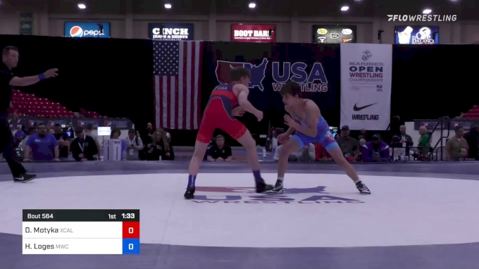 45 lbs Rr Rnd 1 - Davis Motyka, XCalibur Athletics vs Hudson Loges, MWC ...